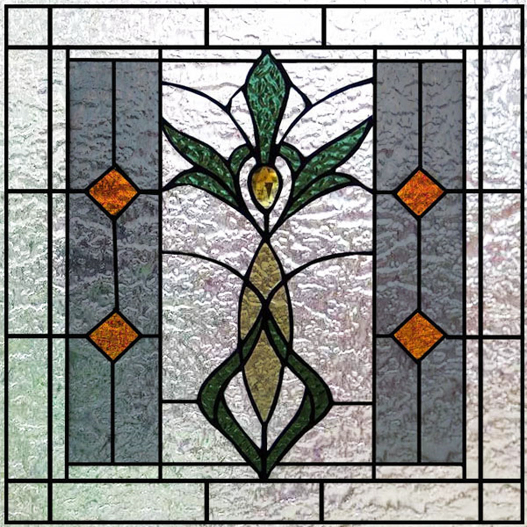 Custom Size Window Film Stained Glass Decorative Window Sticker Privacy ...