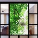 Customized Frosted Window Film Nature Green Tree Leaves Glass Sticker ...