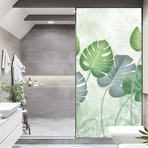 Customized Size Plant Leaf Pattern Window Film Sun Blocking Anti-uv ...