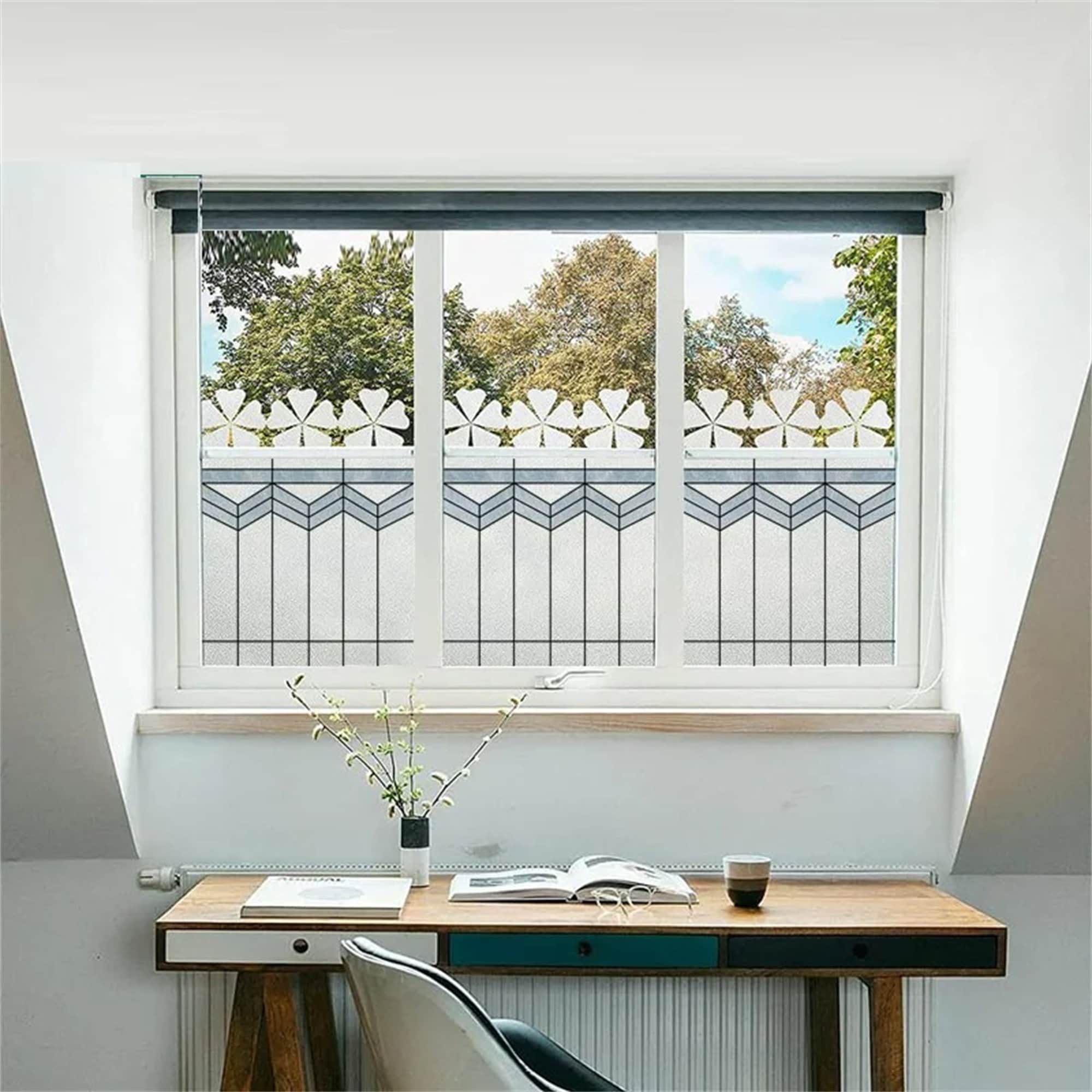 Customized Window Films Retro Stained Glass Square Stickers With ...