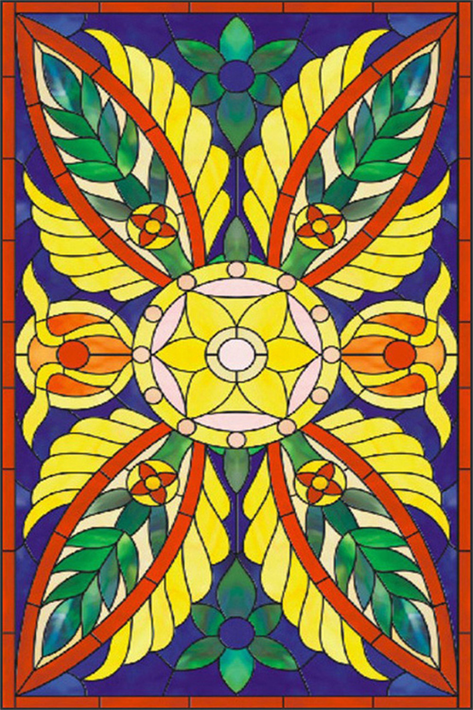 Customized Static Cling Frosted Church Stained Glass Film Window Films ...