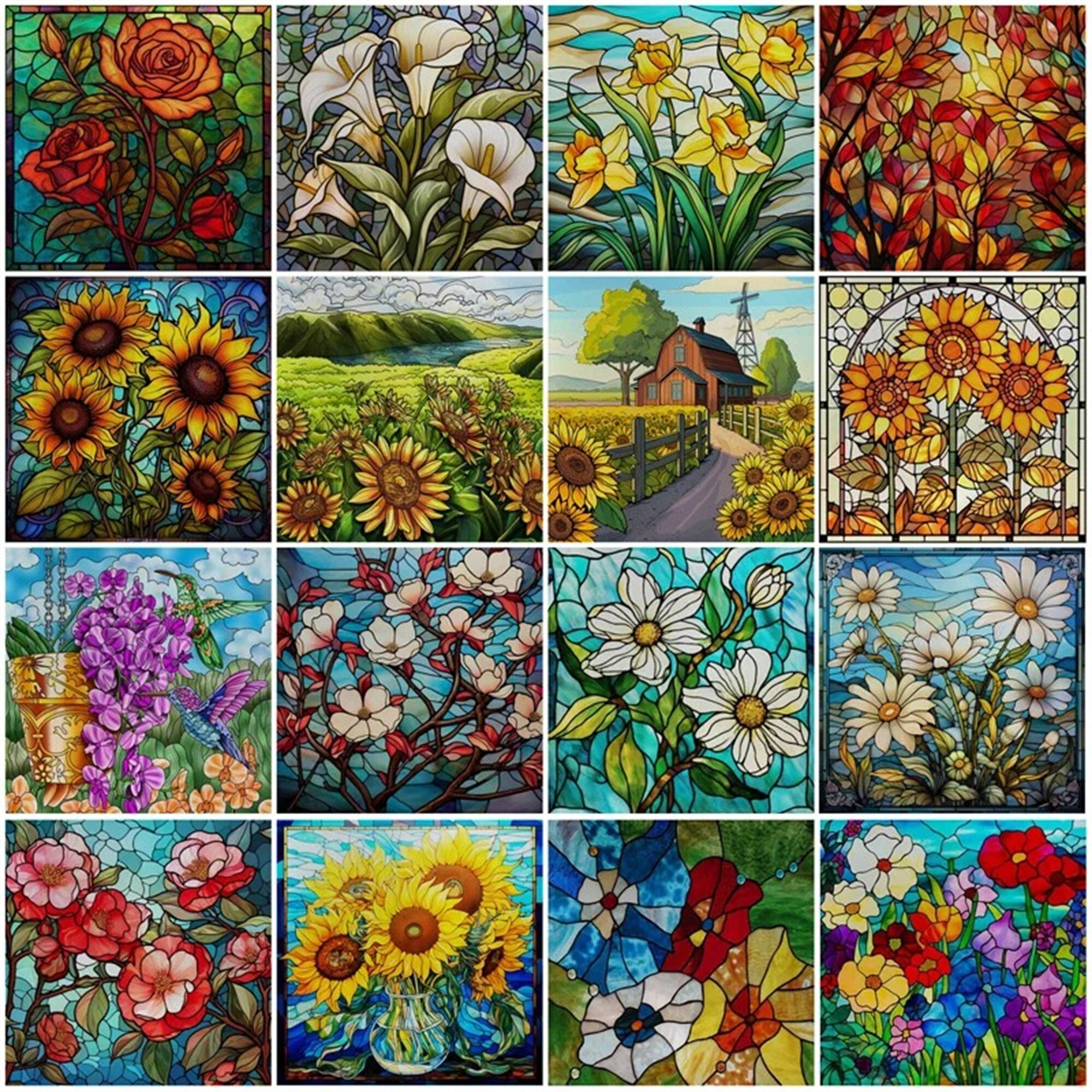 Customized Frosted Stained Glass Window Film Privacy-enhancing Static ...