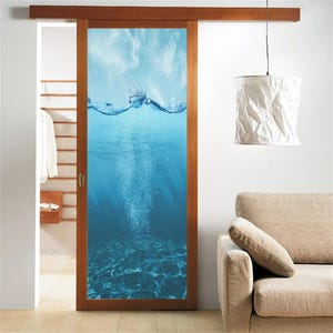 Custom Size Ocean-themed Privacy Window Film Non-adhesive Glass Sticker ...