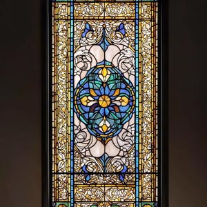 Custom Size Mandala Floral Stained Glass Window Privacy Film Decorative ...