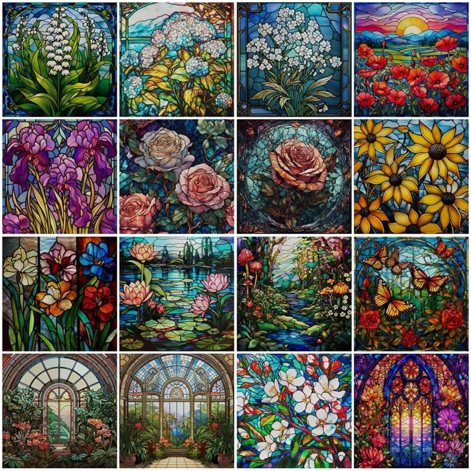 Customized Window Film Frosted Stained Glass Effect Privacy-enhancing ...