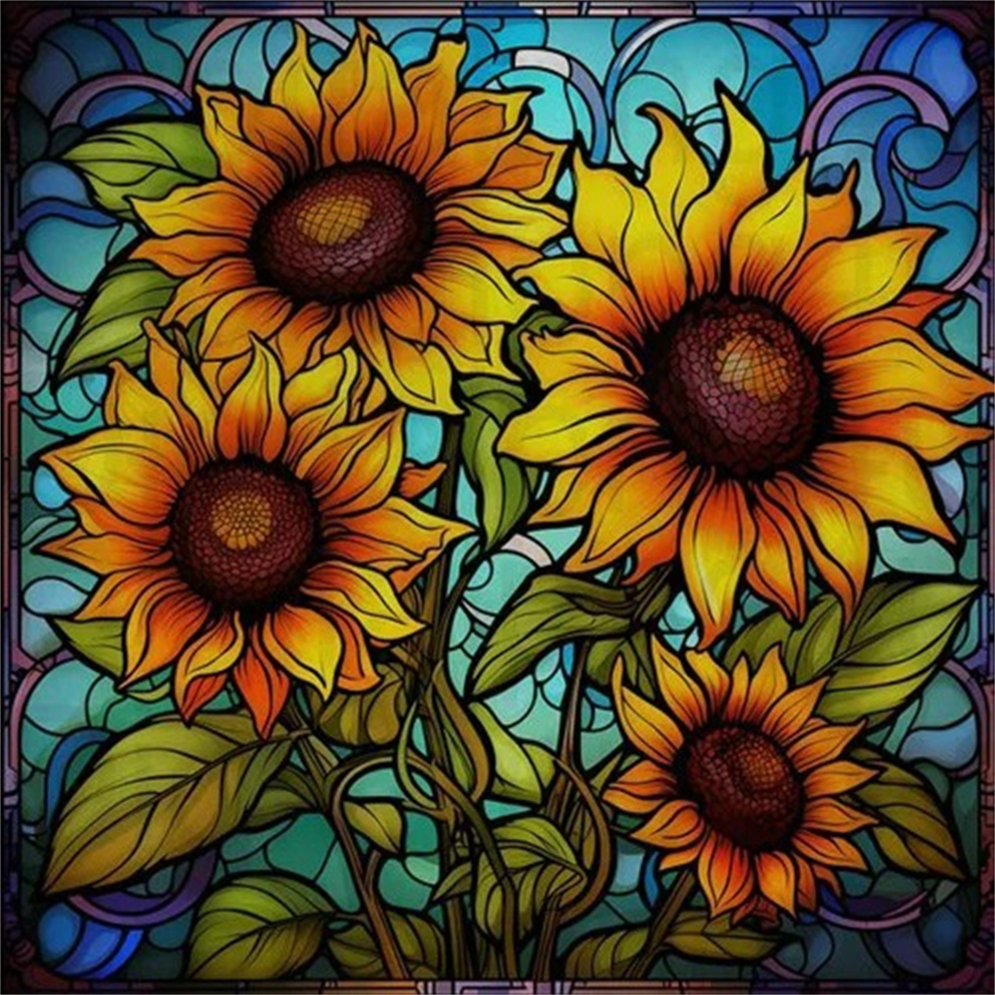 Customized Frosted Stained Glass Window Film Privacy-enhancing Static ...