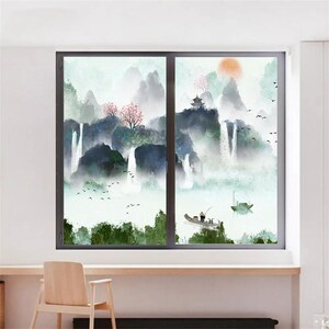 Customized Size Static Cling Window Film Privacy Decorative Painting ...