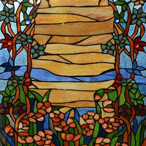 Custom Size Window Film Stained Glass Stickers Static Cling Frosted ...