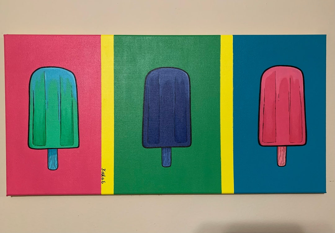 Popsicle Pop Art Summer Popsicles Popsicle Painting Colorful Summer Art ...