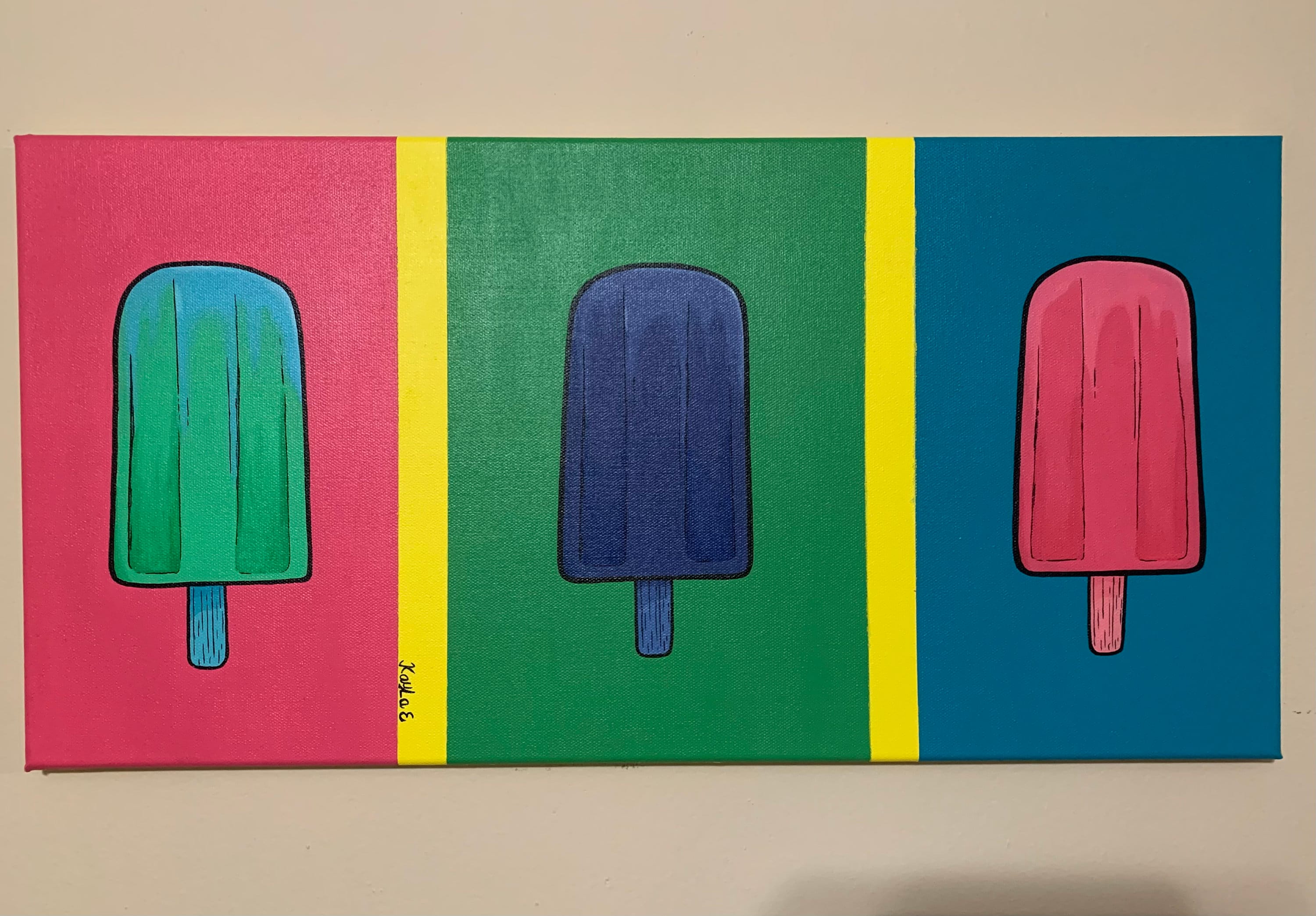 Popsicle Pop Art Summer Popsicles Popsicle Painting Colorful Summer Art ...