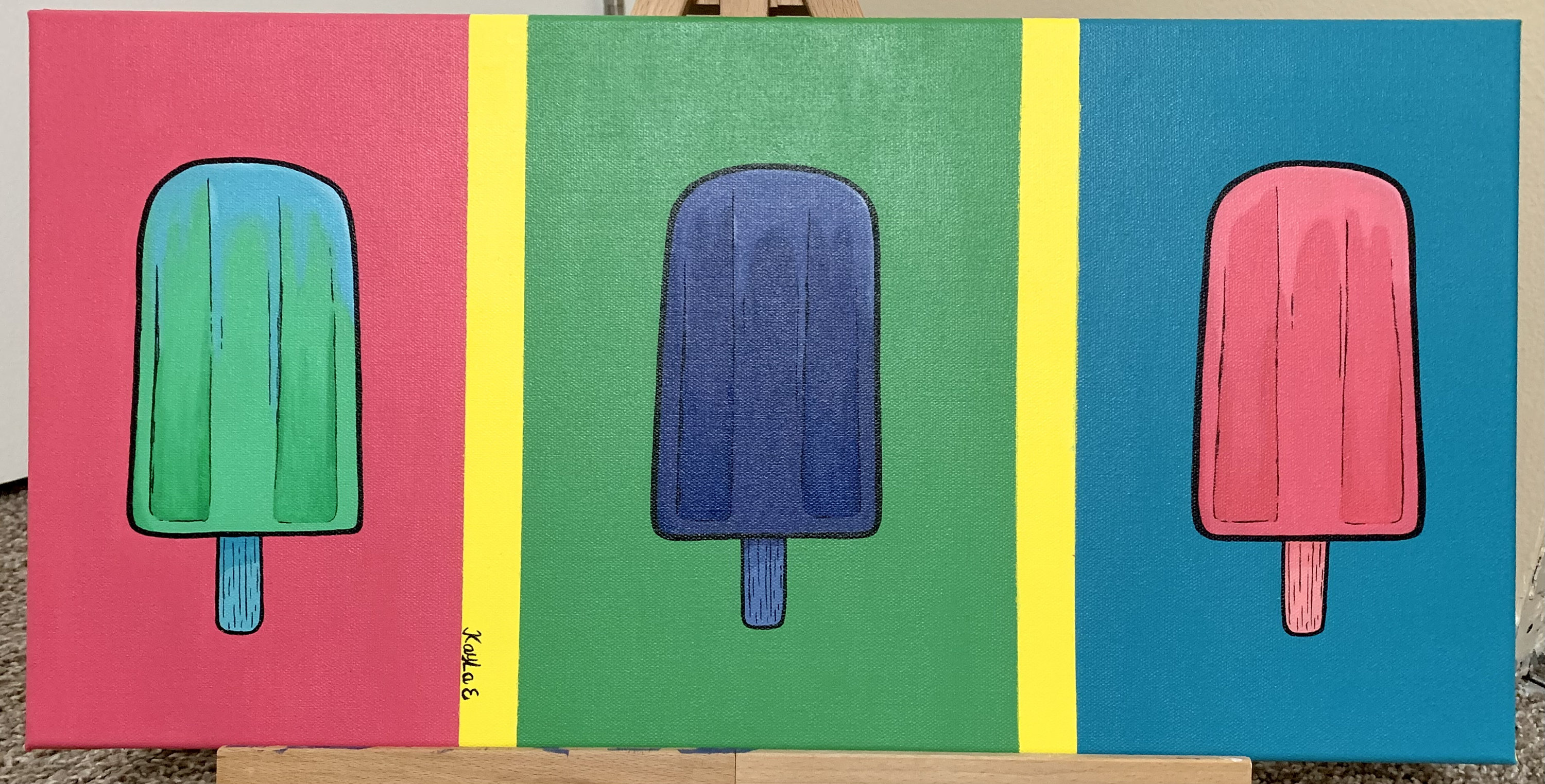 Popsicle Pop Art Summer Popsicles Popsicle Painting Colorful Summer Art ...