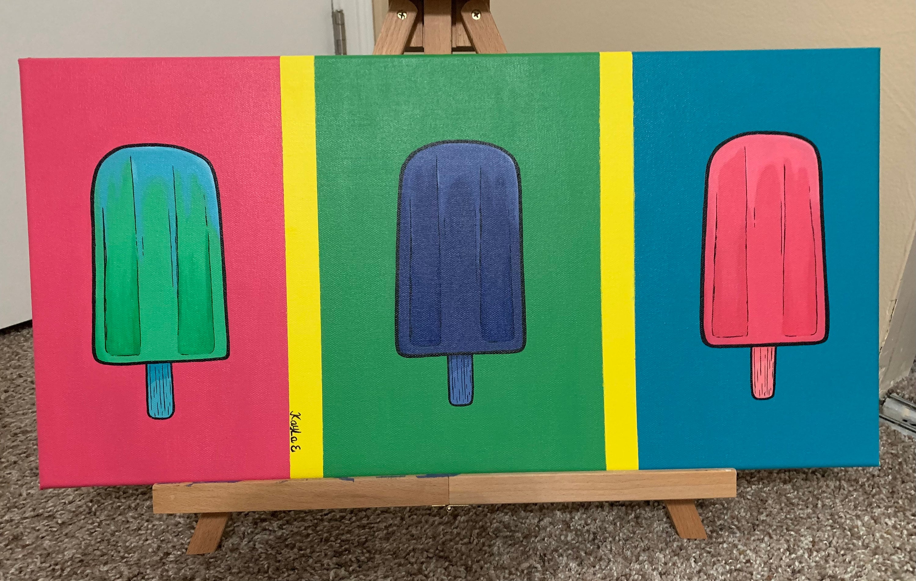 Popsicle Pop Art Summer Popsicles Popsicle Painting Colorful Summer Art ...