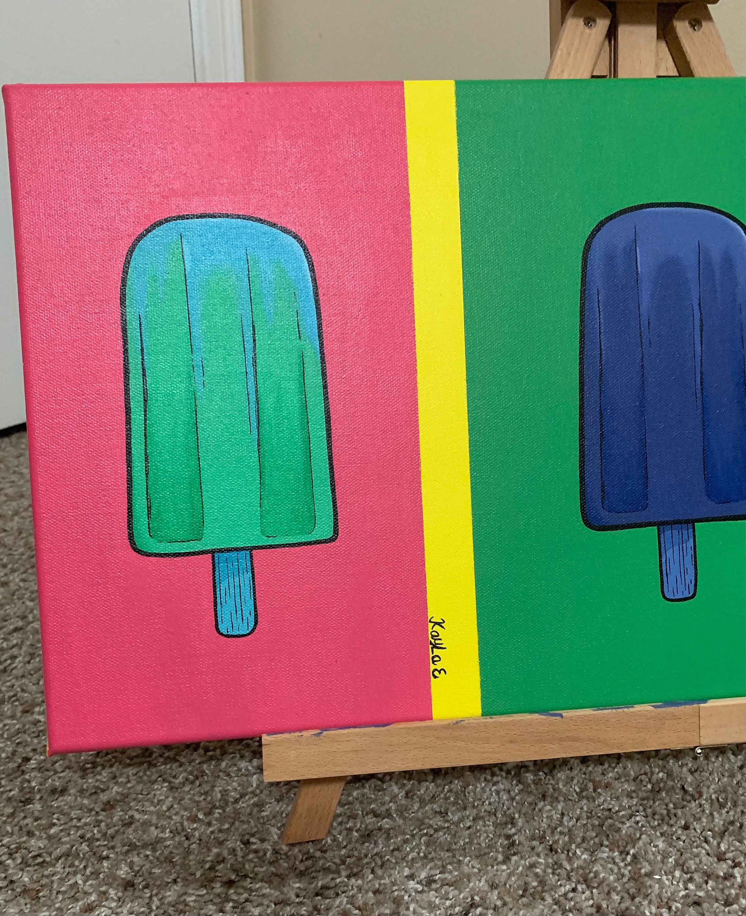Popsicle Pop Art Summer Popsicles Popsicle Painting Colorful Summer Art ...