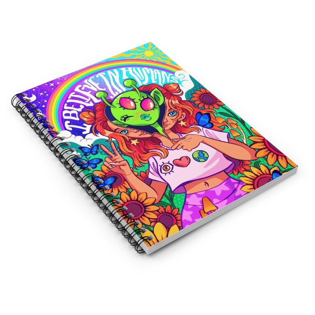 Believe in Humans Spiral Notebook Ruled Line - Etsy