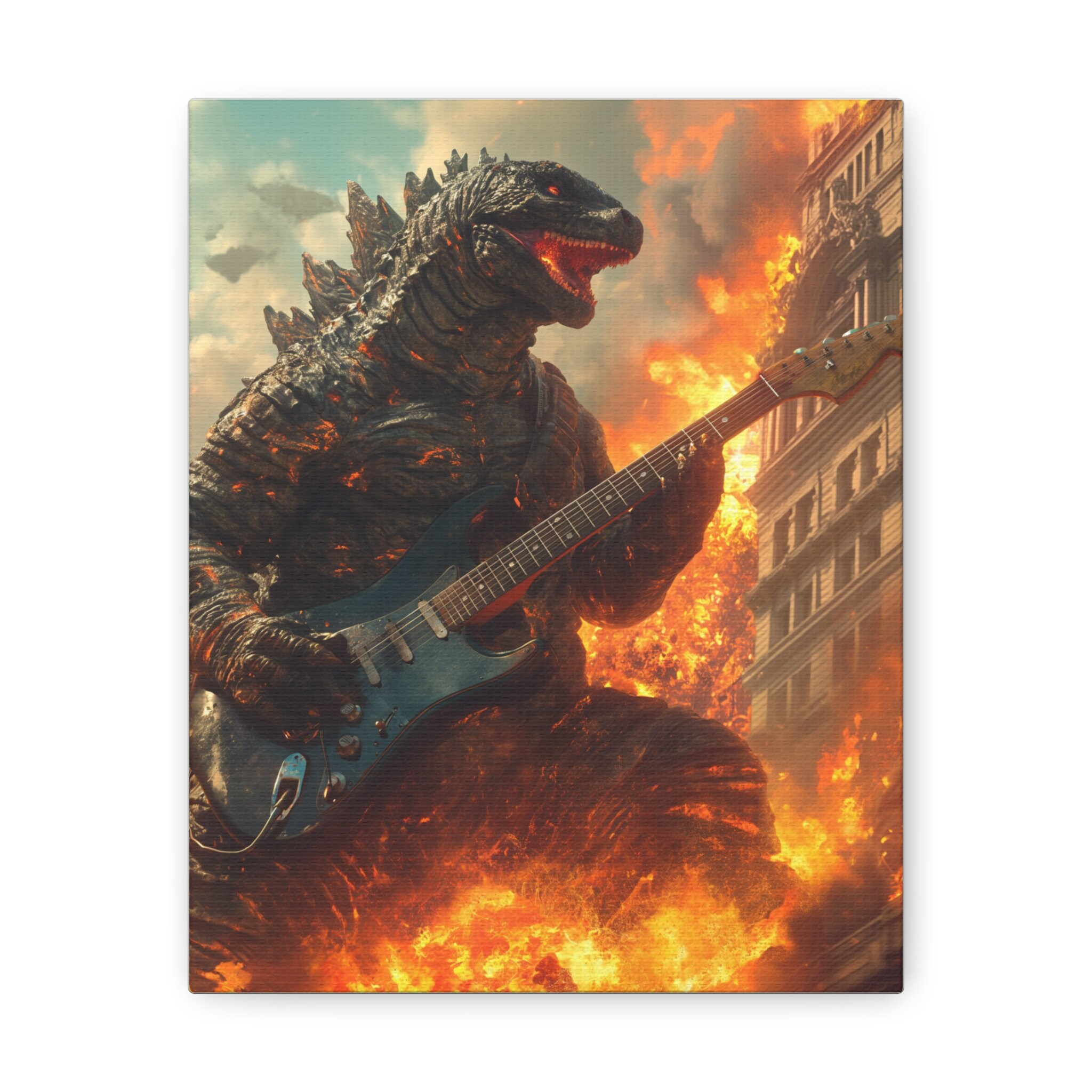 Godzilla Wall Art, Gift for Movie Fan Canvas Gallery Wraps - Etsy