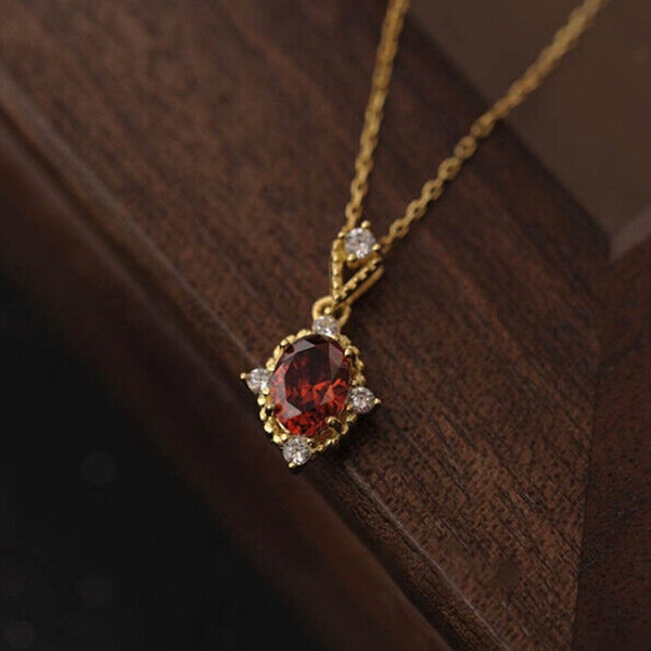Ruby Necklace - Etsy