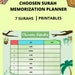Choosen Surah Checklists / Surah Chart / Surah Memorization - Etsy