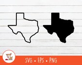 Texas Map SVG Texas Clipart Vector Texas Map Cut File for - Etsy