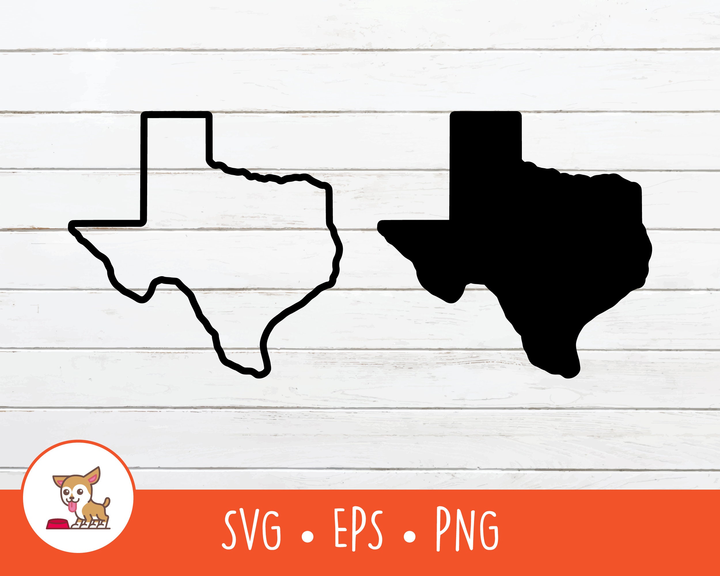 Texas Map SVG, Texas Clipart, Vector Texas Map Cut File for Cricut, PNG ...