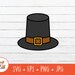 Pilgrim Hat Clipart, Pilgrim Hat SVG, Thanksgiving Cut File for Cricut ...