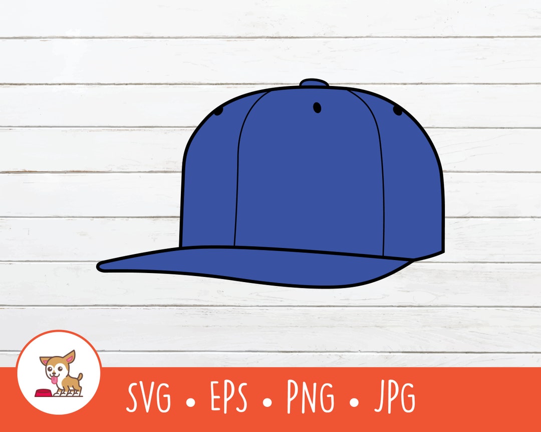 Flat Brim Cap Clipart, Baseball Hat SVG, Vector Flat Brim Cap Cut File ...