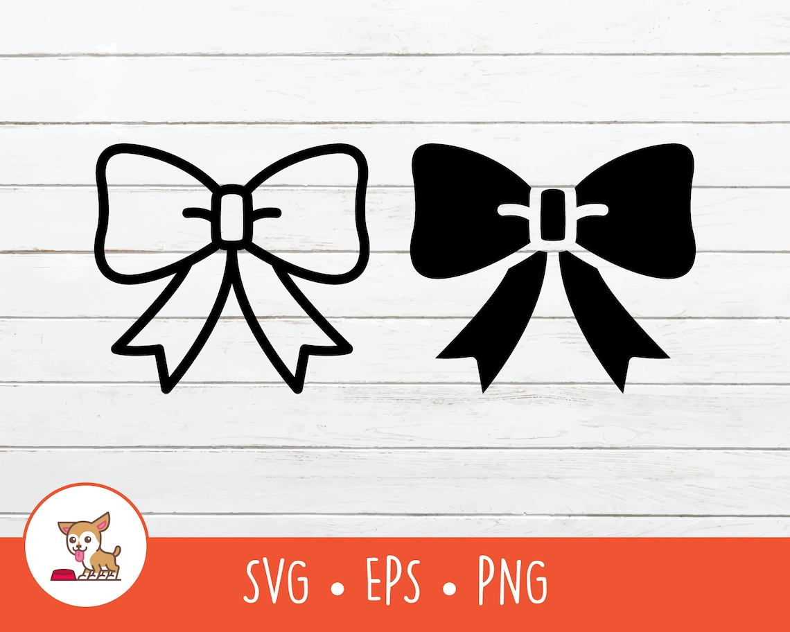 Ribbon Bow SVG, Ribbon Bow Clipart, Vector Ribbon Bow Cut File for ...