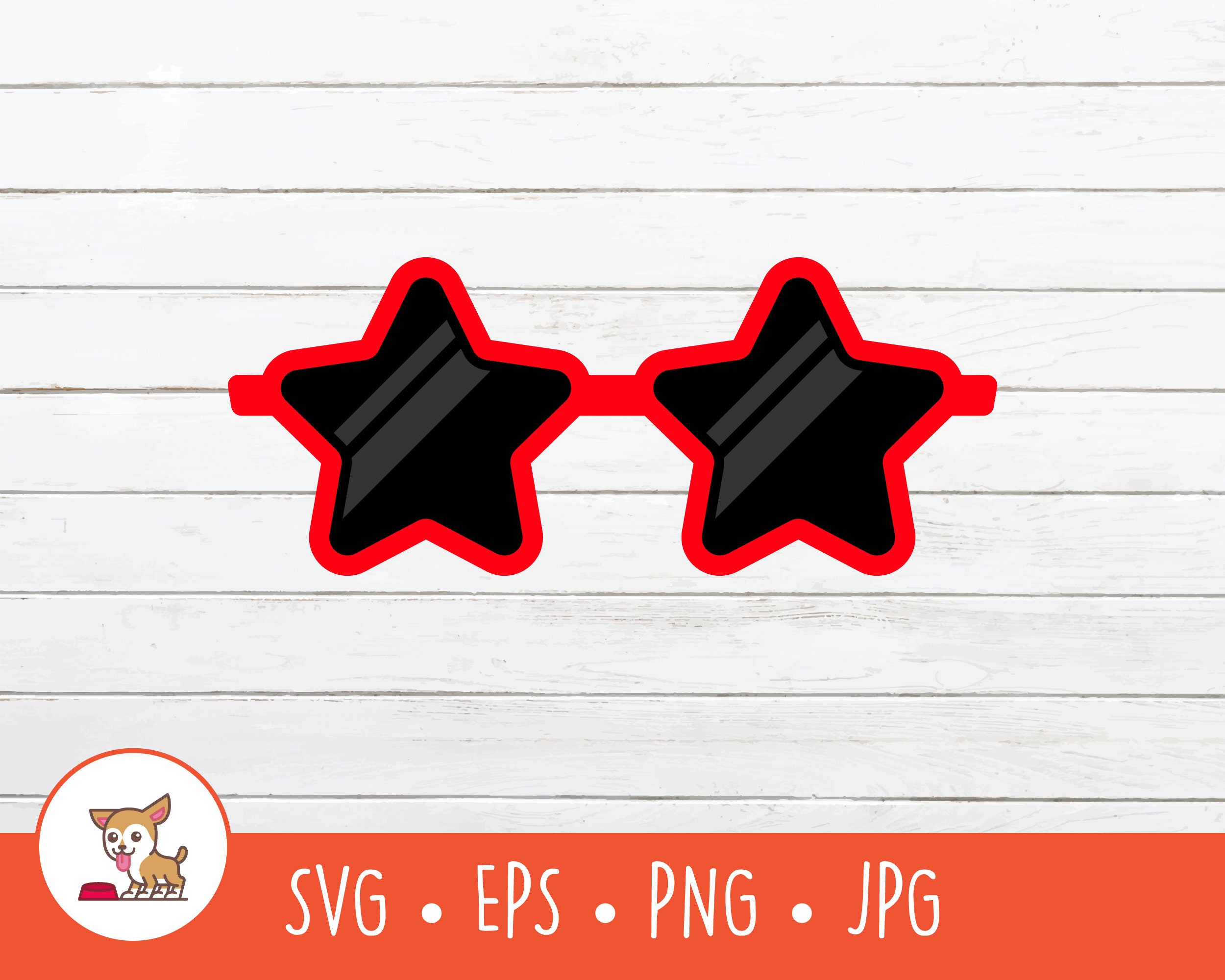 Star Glasses Clipart, Star Glasses SVG, Vector Star Shaped Glasses Cut ...