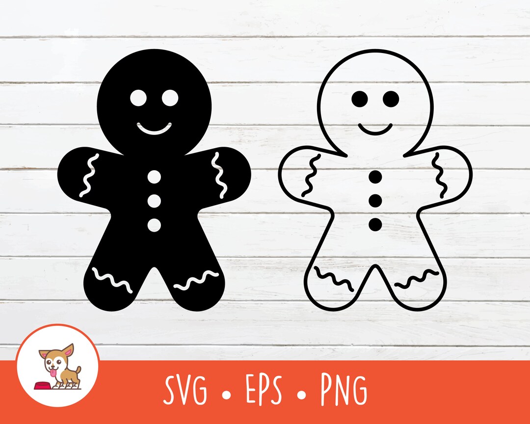 Gingerbread Man SVG, Vector Gingerbread Man Clipart, Gingerbread Man ...
