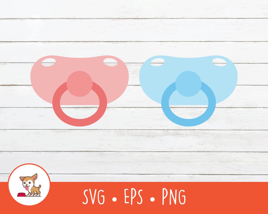 Pacifier SVG, Binky Clipart, Vector Pacifier Cut File for Cricut, PNG ...
