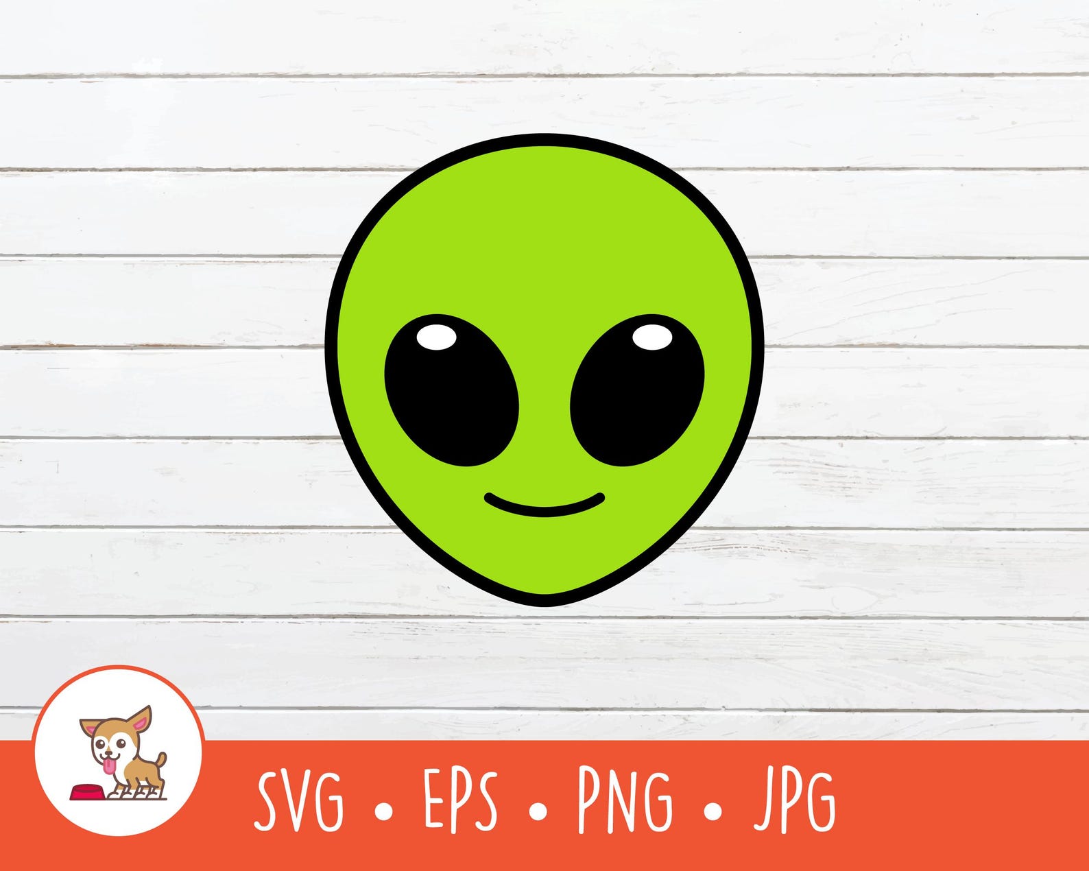 Cartoon Alien Clipart, Alien SVG, Vector Alien Cut File for Cricut, PNG ...