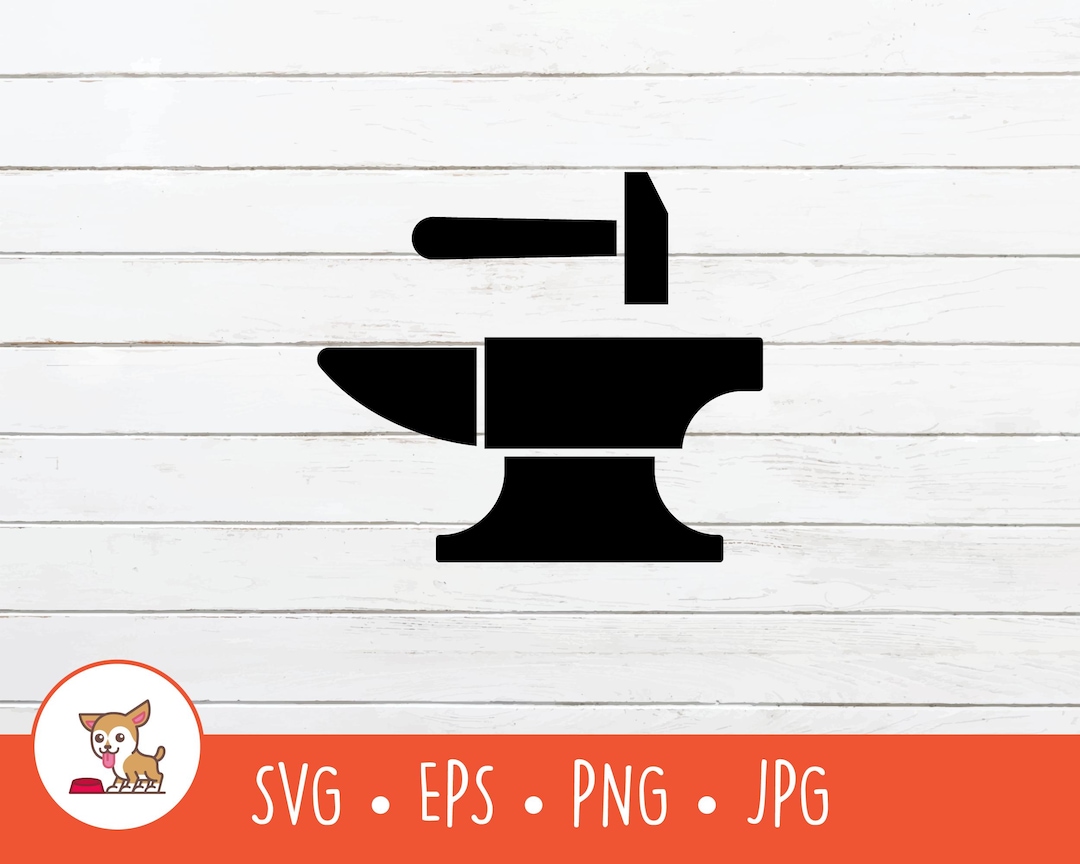 Anvil SVG, Anvil and Hammer Clipart, Vector Blacksmith Cut File for ...