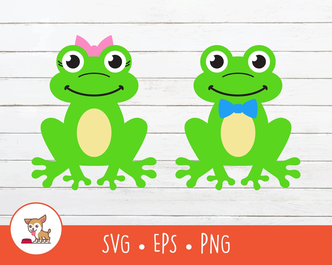 Frog Clipart, Frog SVG, Vector Frog Characters, Cute Frog Cut File for ...