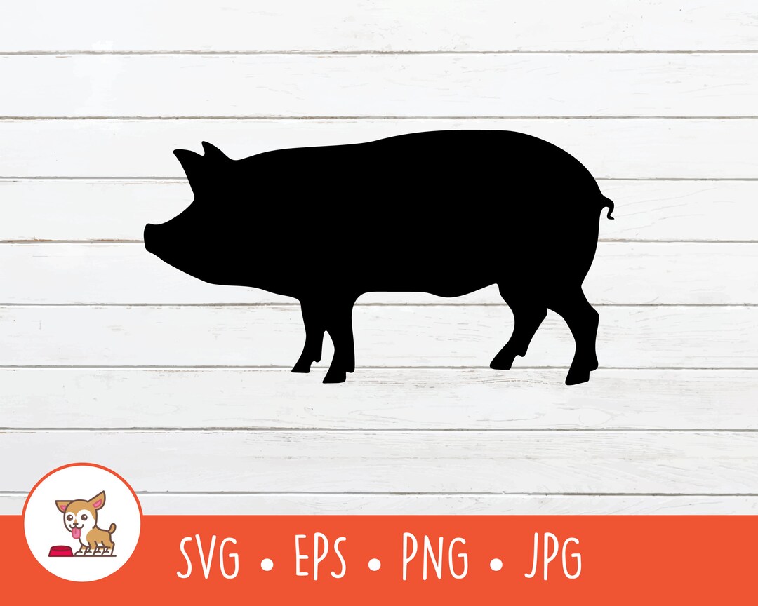 Pig SVG, Pig Clipart, Vector Pig Cut File for Cricut, PNG, EPS, Instant ...
