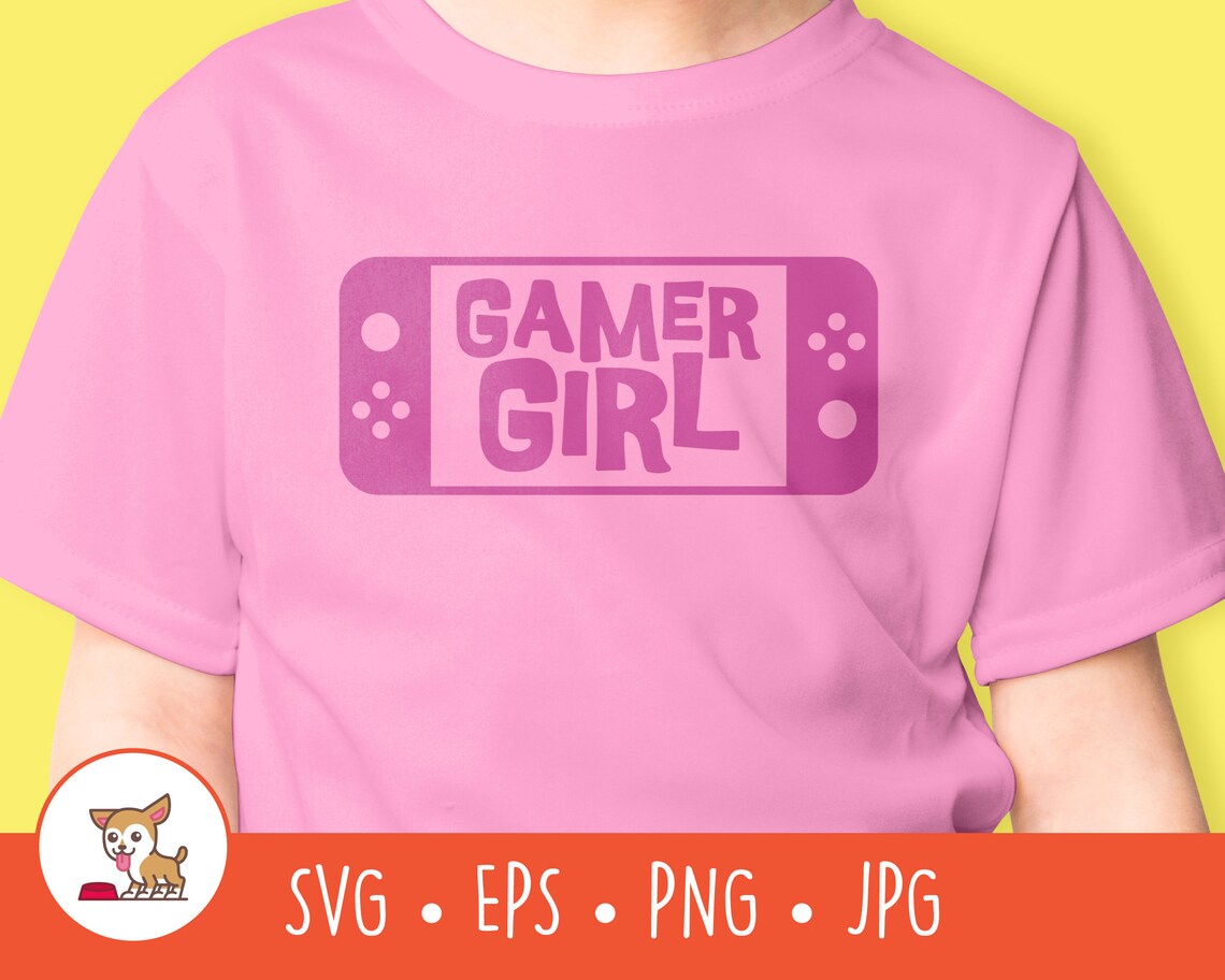Gamer Girl SVG Gamer Girl Clipart Gamer Girl Cut File for - Etsy