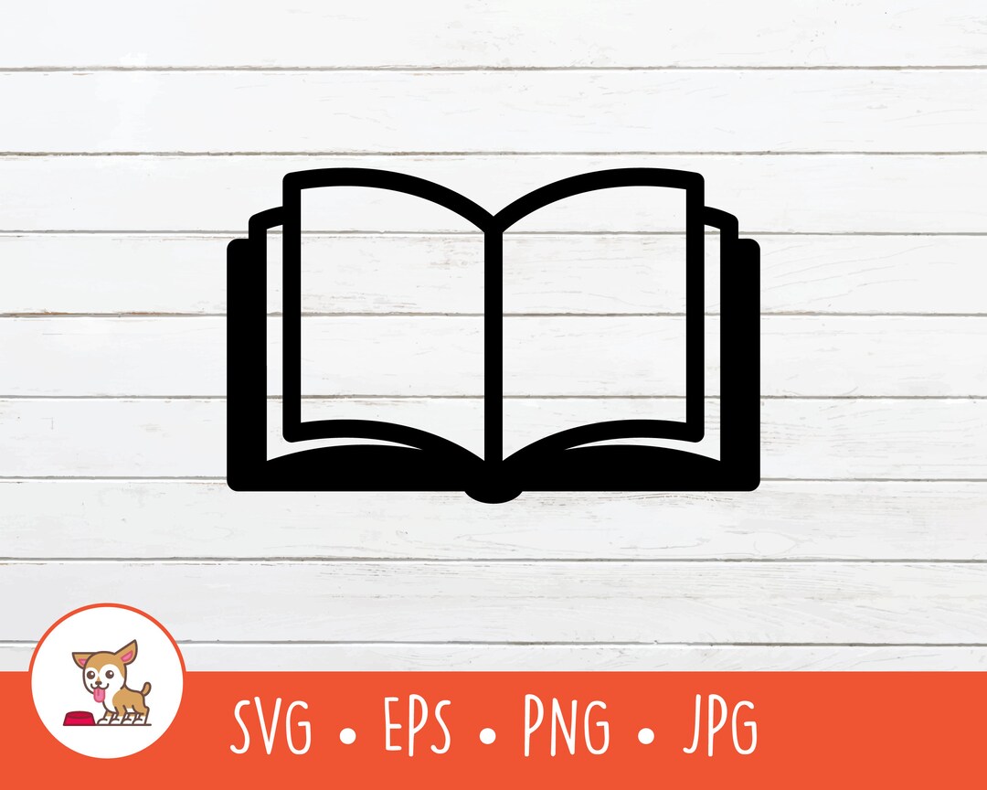 Book SVG, Book Clipart, Vector Book Cut File for Cricut, Instant ...