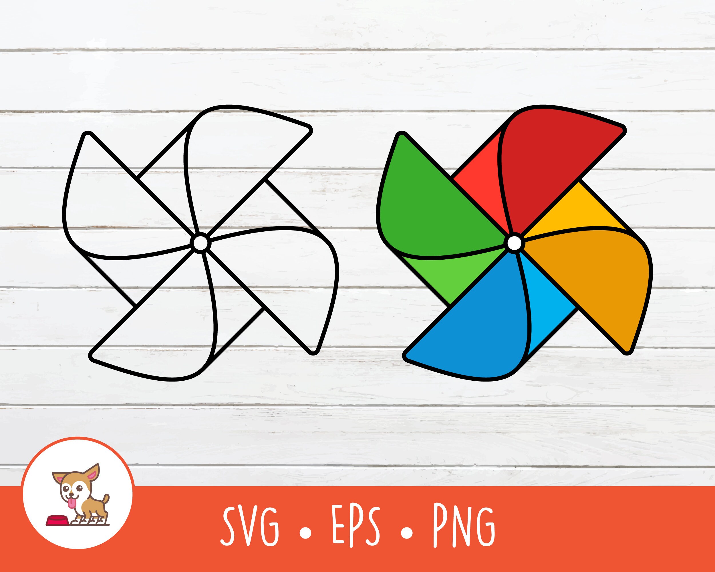 Cartoon Pinwheel Clipar,t Pinwheel SVG, Pinwheel Cut File, PNG, EPS ...