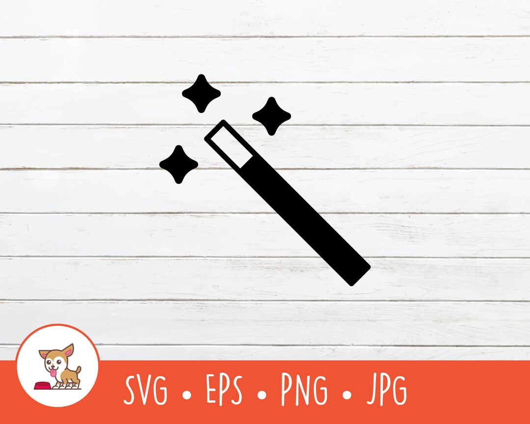 Magic Wand SVG, Magic Wand Clipart, Vector Magic Wand Icon Cut File for ...