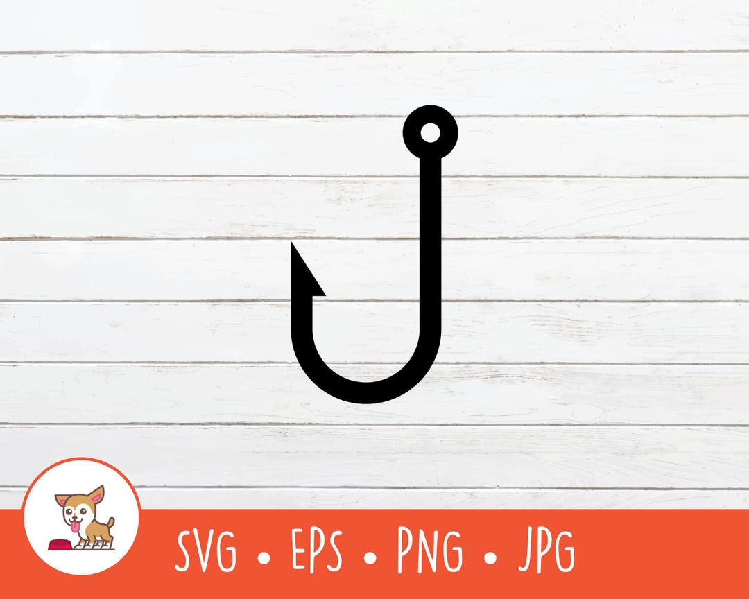 Fishing Hook SVG, Fishing Hook Clipart, Vector Fishing Hook Cut File ...