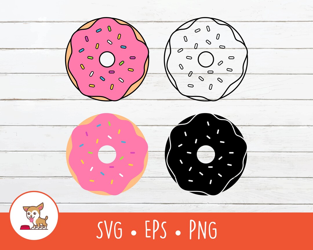 Donut SVG, Split Donut Name Frame, Vector Donut Clipart, Donut Cut File ...