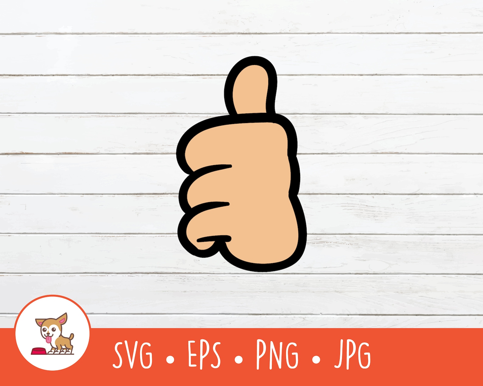 Cartoon Thumbs up Clipart, Thumbs up SVG, Vector Thumbs up Cut File for ...