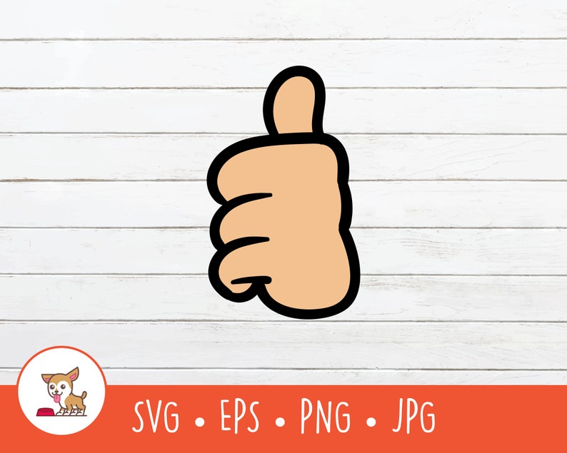 Cartoon Thumbs up Clipart, Thumbs up SVG, Vector Thumbs up Cut File for ...