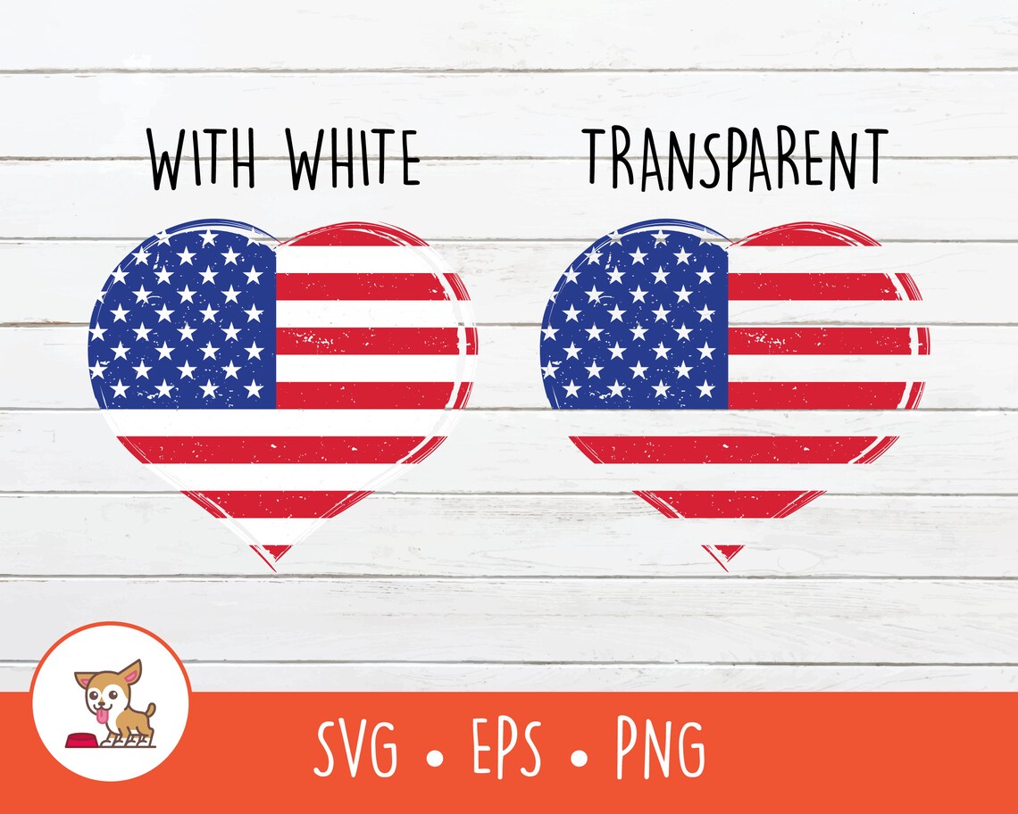 US Flag Heart SVG American Flag Heart Clipart Vector - Etsy