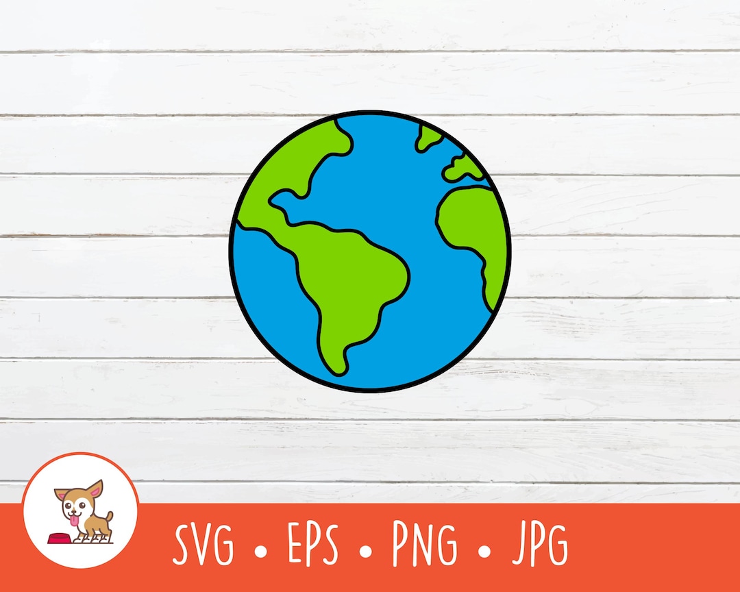 Planet Earth SVG, Planet Earth Clipart, Vector Globe Cut File for ...
