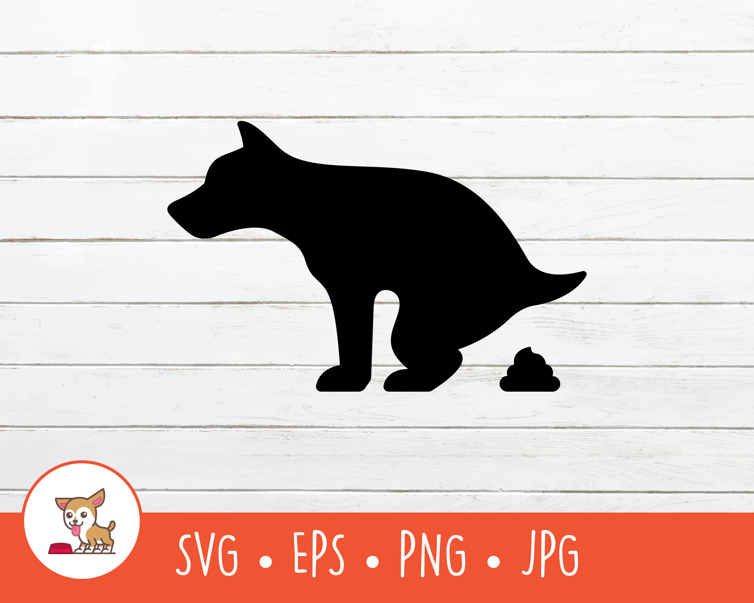 Dog Pooping SVG, Dog Pooping Clipart, Vector Dog Pooping Cut File for ...