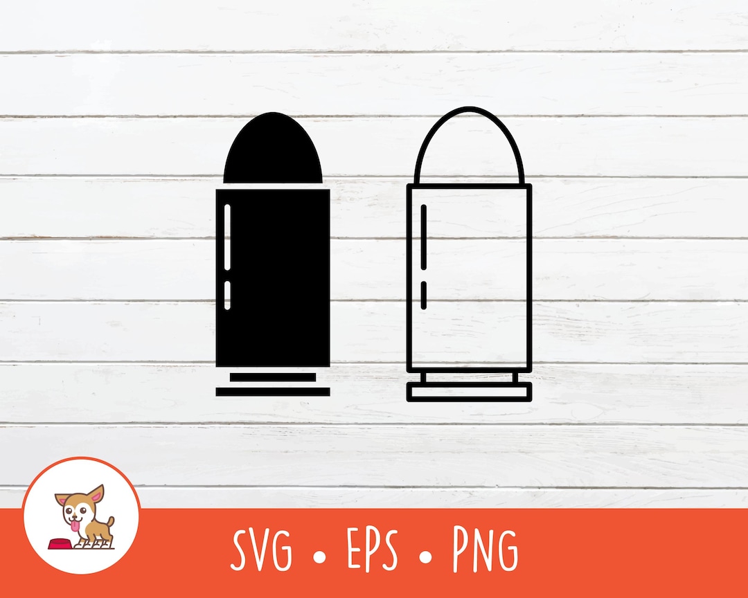 Bullet SVG, Bullet Clipart, Vector Ammo Cut File for Cricut, PNG, JPG ...