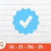 Blue Tick Badge SVG, Verified Badge Clipart, Vector Blue Check Mark ...