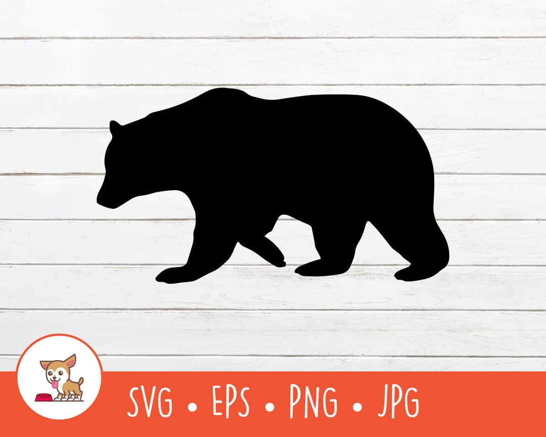 Bear SVG, Bear Clipart, Vector Bear Cut File for Cricut, PNG, EPS ...
