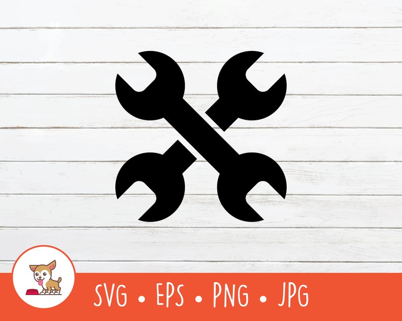 Crossed Wrenches SVG, Wrench Clipart, Vector Wrench Cut File for Cricut ...