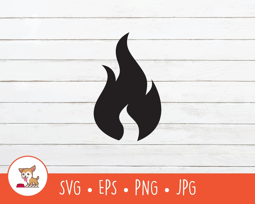 Flame SVG, Flame Clipart, Vector Flame Cut File for Cricut, PNG, EPS ...