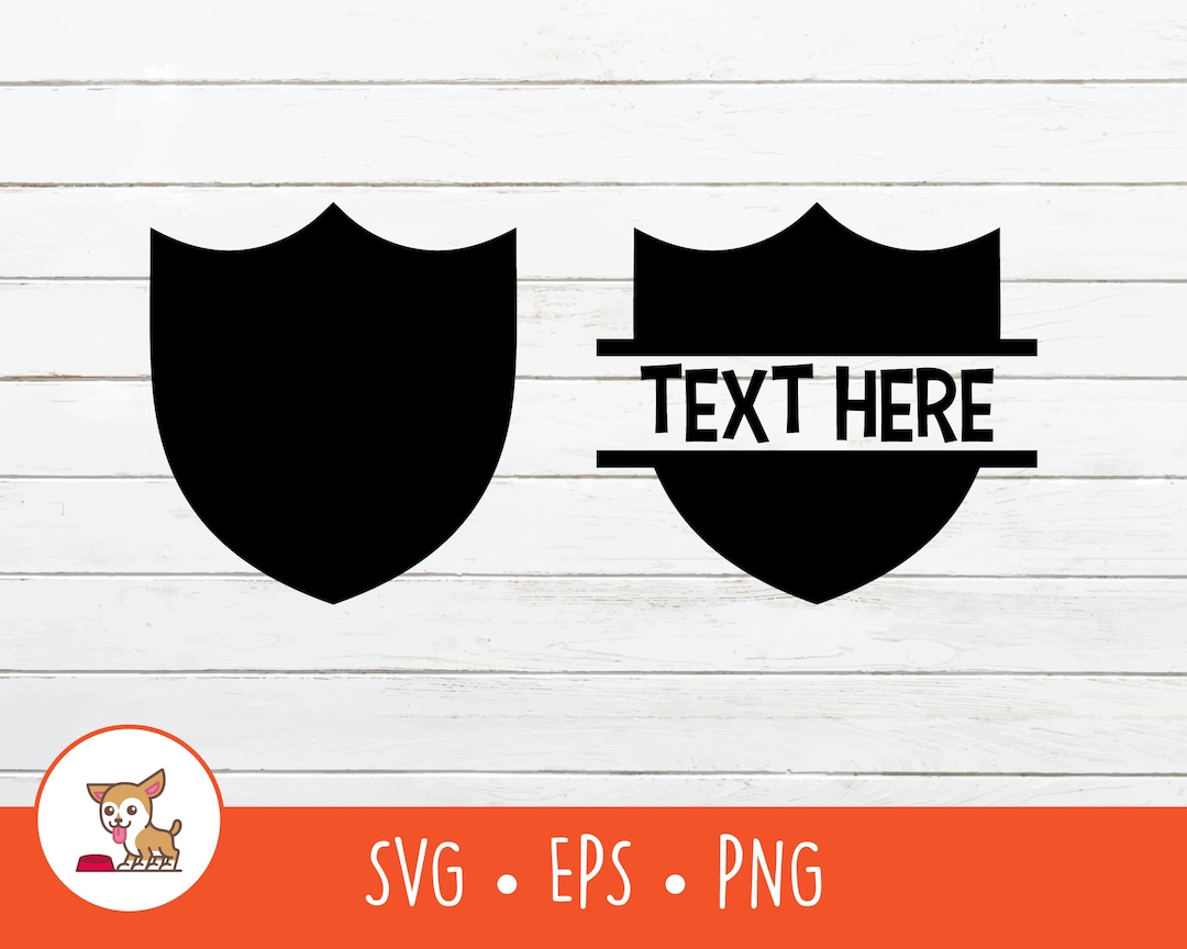 Shield SVG, Split Shield Name Frame, Shield Clipart, Vector Shield Cut ...